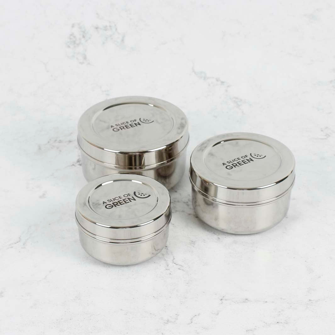 A Slice Of Green Stainless Steel Food Storage Kadapa - x3 Pack ...